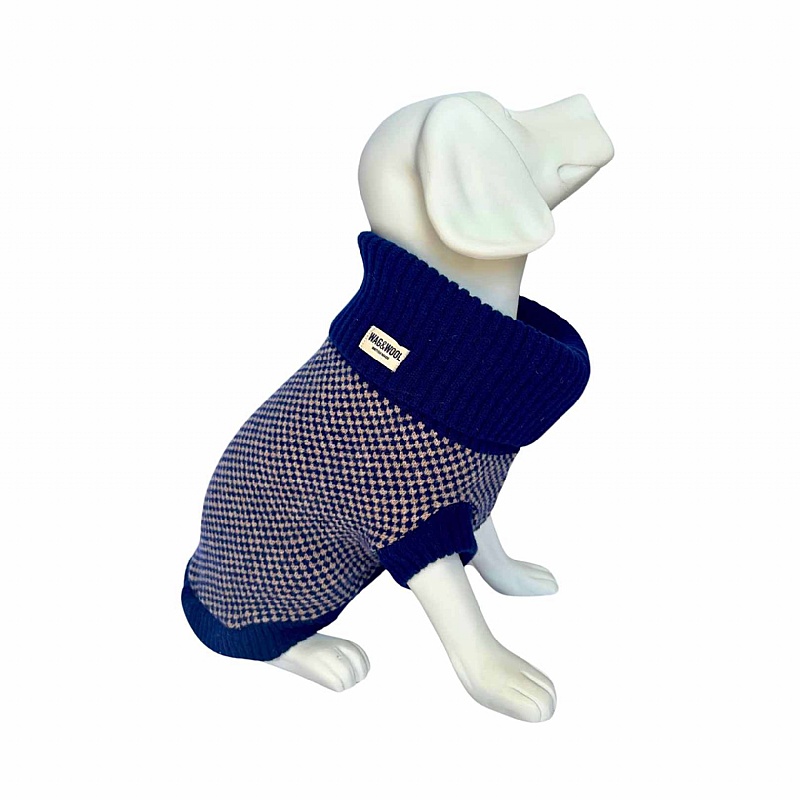 Wag & Wool Navy Dog Jumper and Matching Scarf Set from our Matching Dog ...